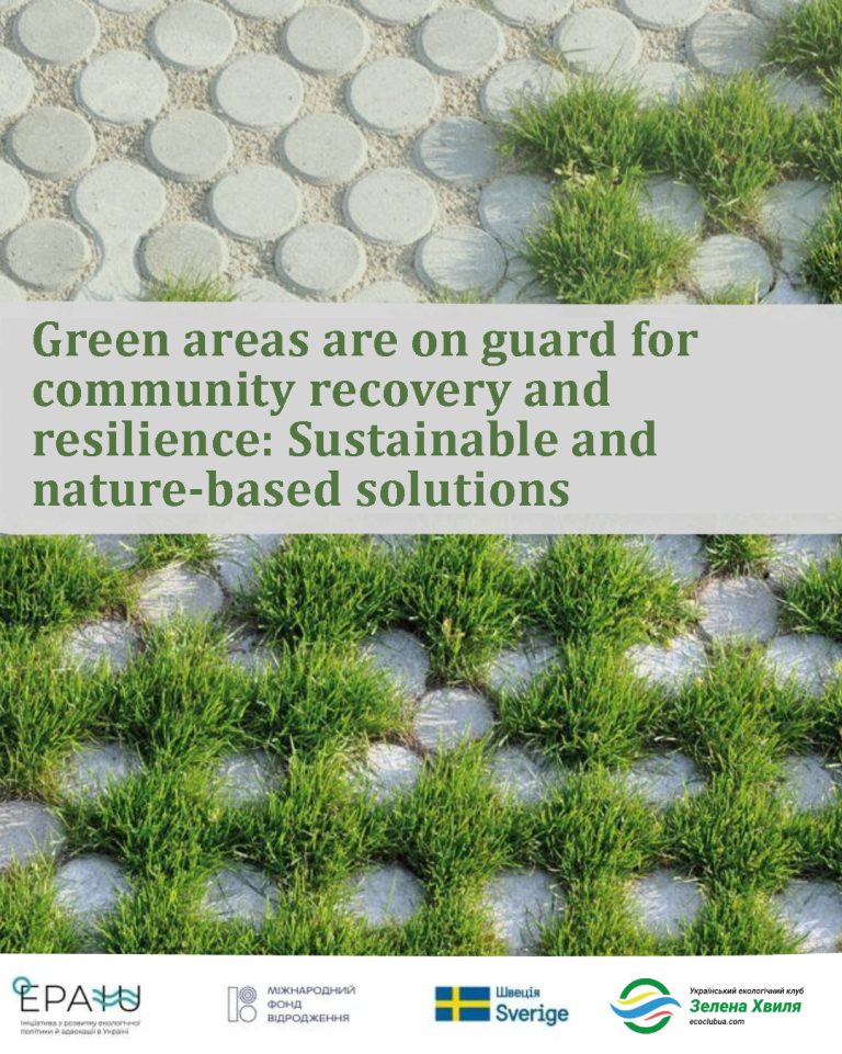 Green areas are on guard for community recovery and resilience ...